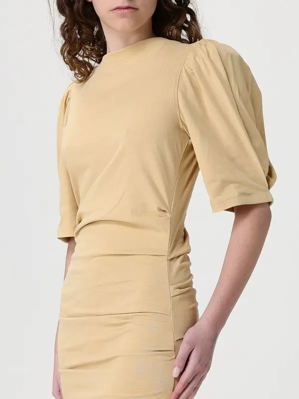 Isabel Marant Étoile Puff Sleeve Ruched Dress - Yellow