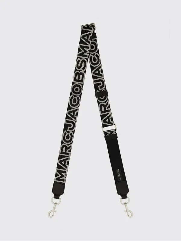 Marc Jacobs Jacquard Logo Fabric Shoulder Strap - Black