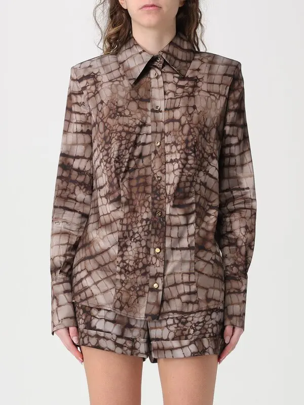 Elisabetta Franchi Printed Shirt - Brown