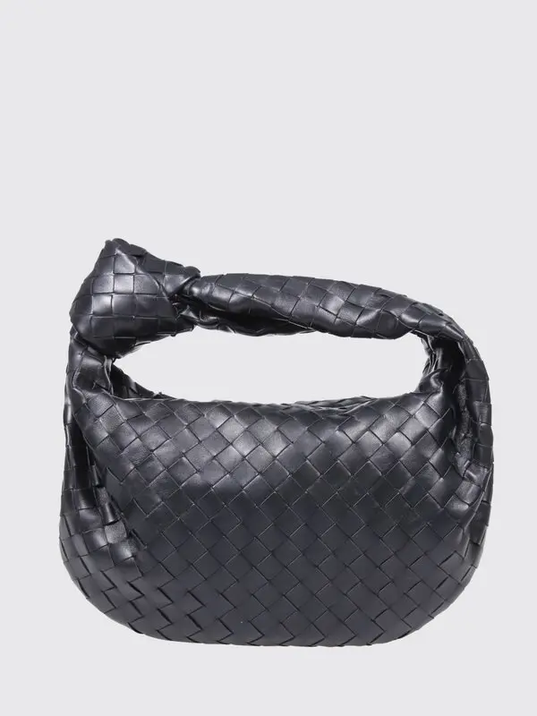 Bottega Veneta Medium Jodie Handbag In Intrecciato Leather With Knotted Handle - Black