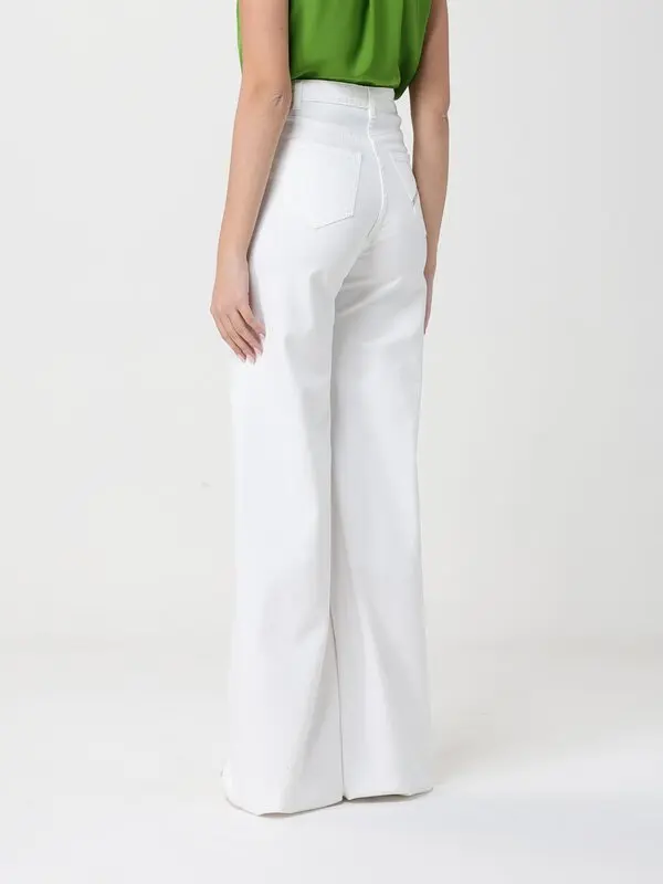 Elisabetta Franchi Wide Leg Jeans - Ivory