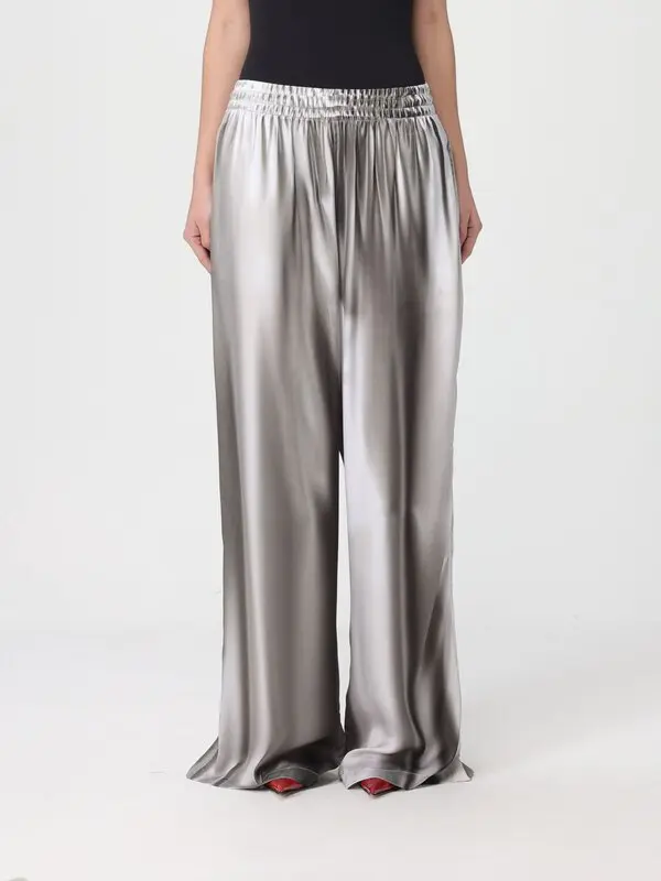 DIESEL® Cupro And Viscose Blend Palazzo Trousers - Grey