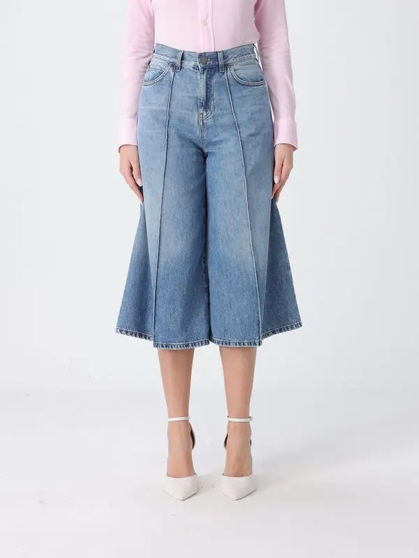 Pinko Cropped Wide Leg Jeans