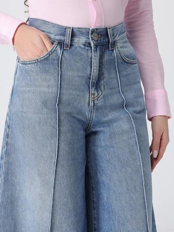 Pinko Cropped Wide Leg Jeans