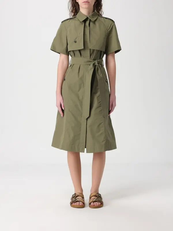 Burberry Belted Shirt Dress - Green