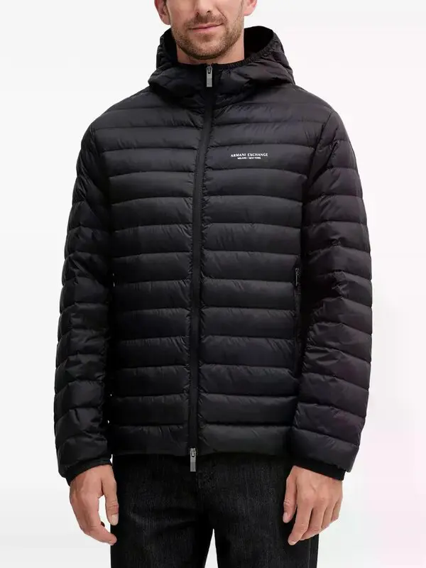Armani Exchange Quilted Hooded Jacket