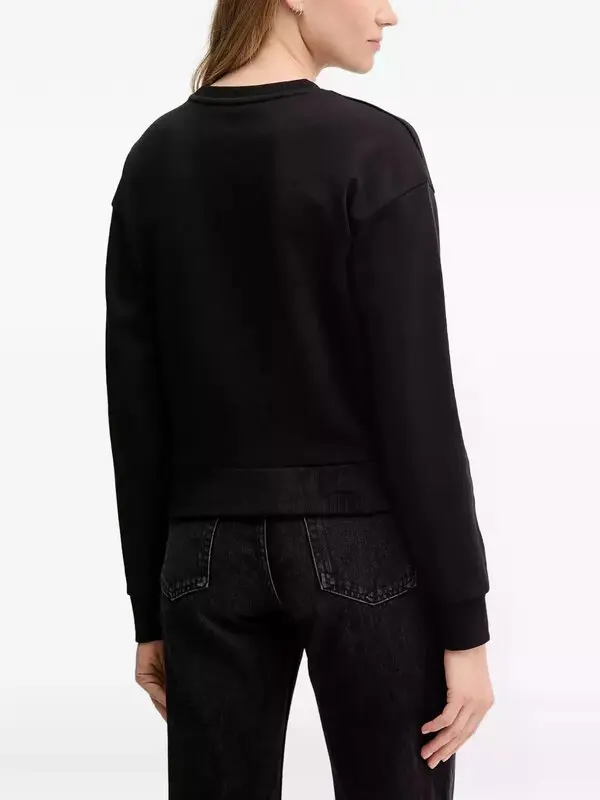 Armani Exchange Logo Print Crewneck Sweatshirt - Black