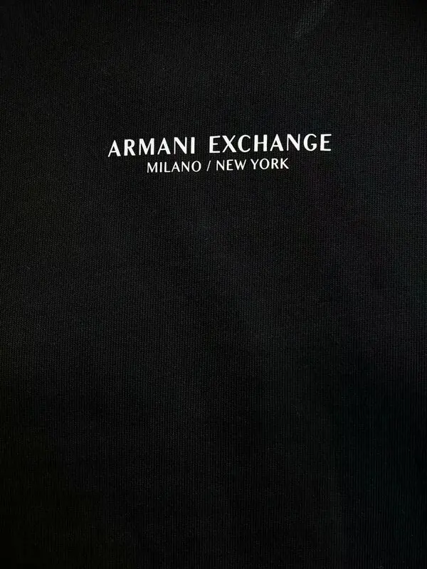 Armani Exchange Logo Print Crewneck Sweatshirt - Black