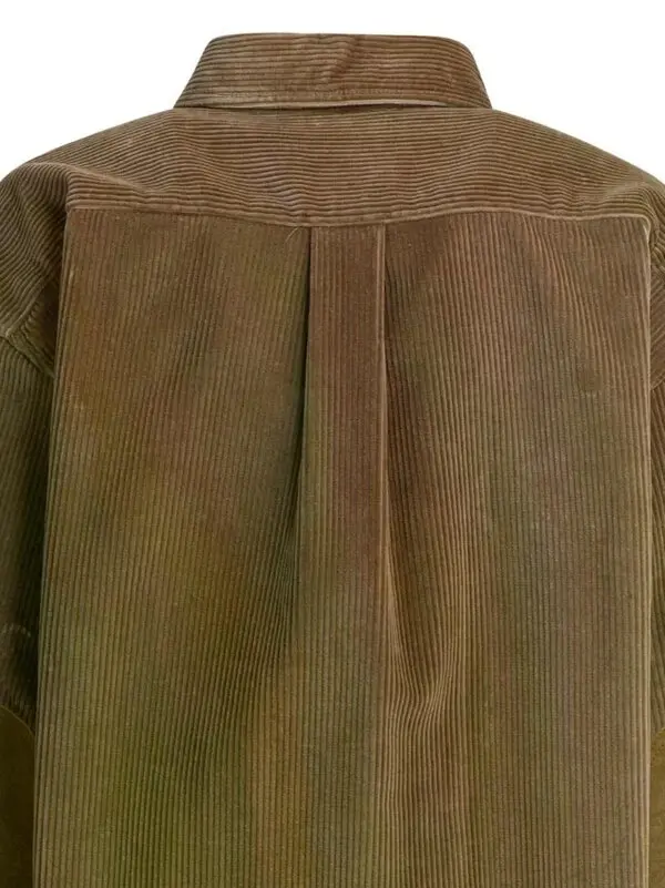 Miu Miu Corduroy Shirt With Elbow Patches - Brown