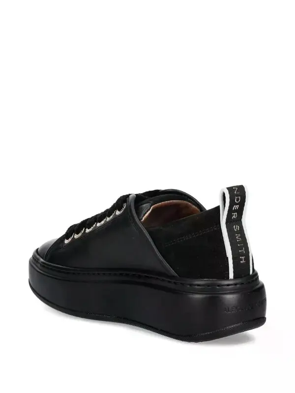 ALEXANDER SMITH Wembley Textured Lace-up Sneakers - Black