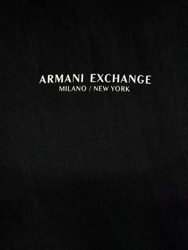 Armani Exchange Crew Neck Sweatshirt With Logo Detail - Black
