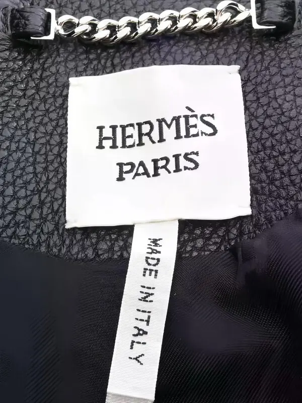 Hermès Leather Bomber Jacket