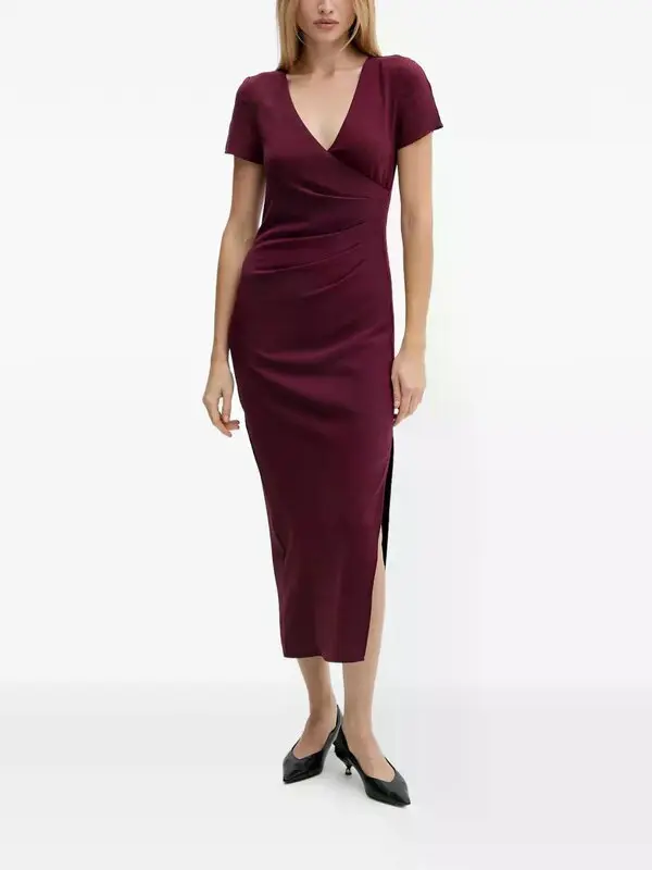 Armani Exchange V-neck Midi Dress