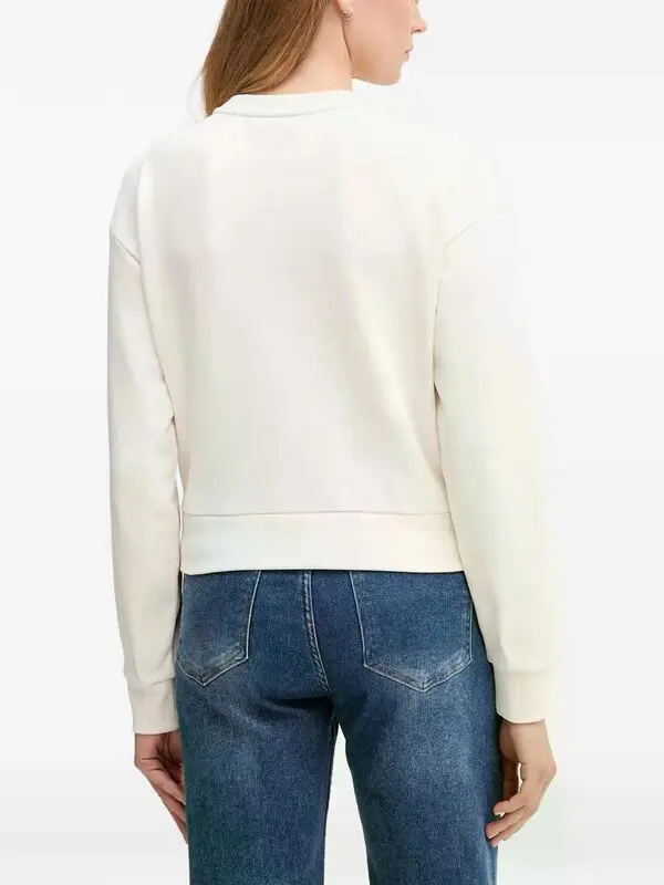 Armani Exchange Crew Neck Sweatshirt With Logo Detail - Neutrals