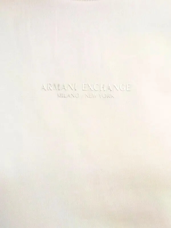 Armani Exchange Crew Neck Sweatshirt With Logo Detail - Neutrals