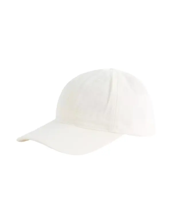 ANINE BING Cotton Baseball Cap With Embroidery - Ivory