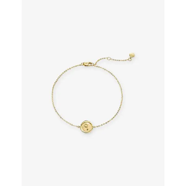 Monica Vinader Mini Initial 'q' Chain Bracelet - Gold