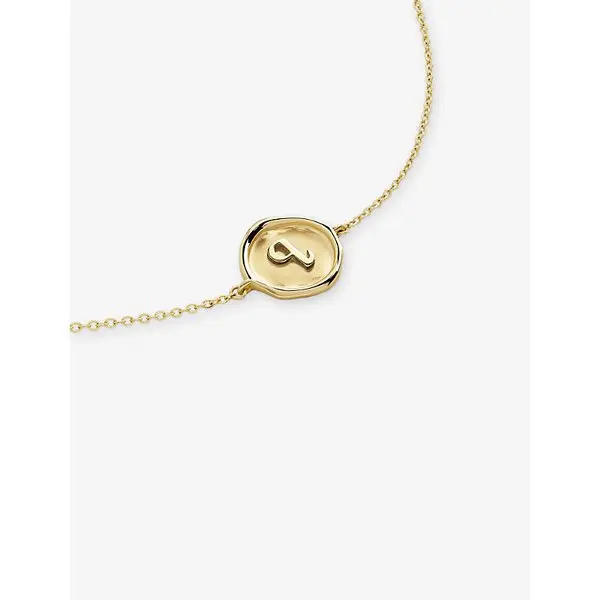 Monica Vinader Mini Initial 'q' Chain Bracelet - Gold