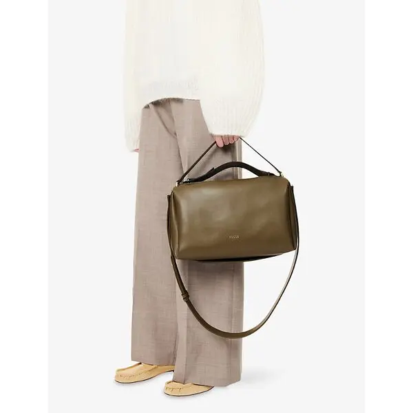 NEOUS Scorpius Leather Tote Bag - Olive