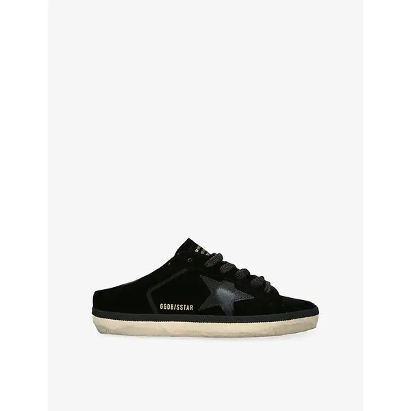 GOLDEN GOOSE Super-star Sabot Velvet Trainers - Black