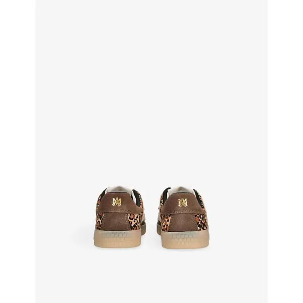 Amiri Pacific Bones Leather And Suede Trainers