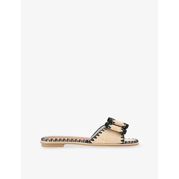 Kurt Geiger Robbie Slim Woven Sandals - Beige Comb