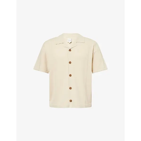 Paul Smith Open-collared Knitted Cotton-blend Shirt