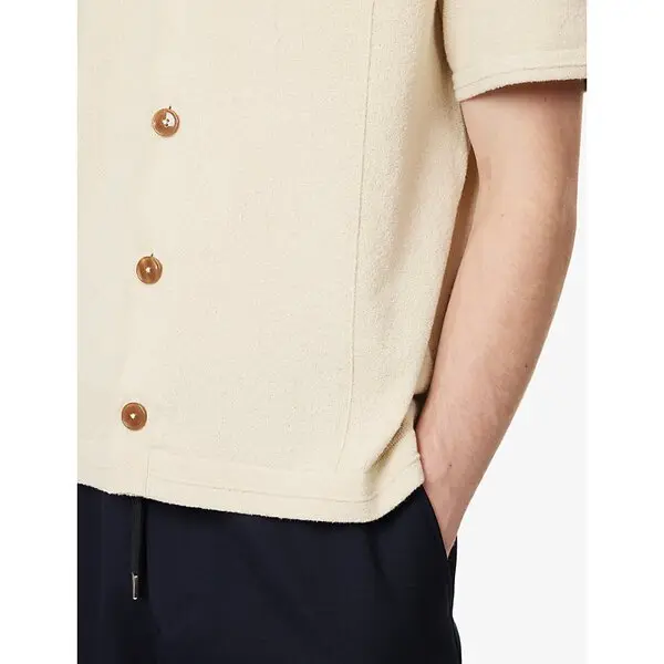 Paul Smith Open-collared Knitted Cotton-blend Shirt