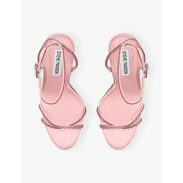 Steve Madden Juniper-r Satin Heeled Sandals - Pink