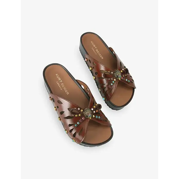 Kurt Geiger Boho Butterfly Leather Sandals