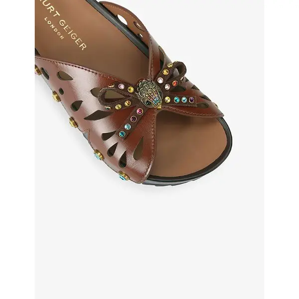 Kurt Geiger Boho Butterfly Leather Sandals