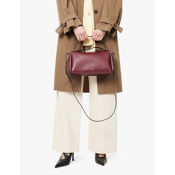 Neous Scorpius Leather Cross-Body Bag - Burgundy | Editorialist