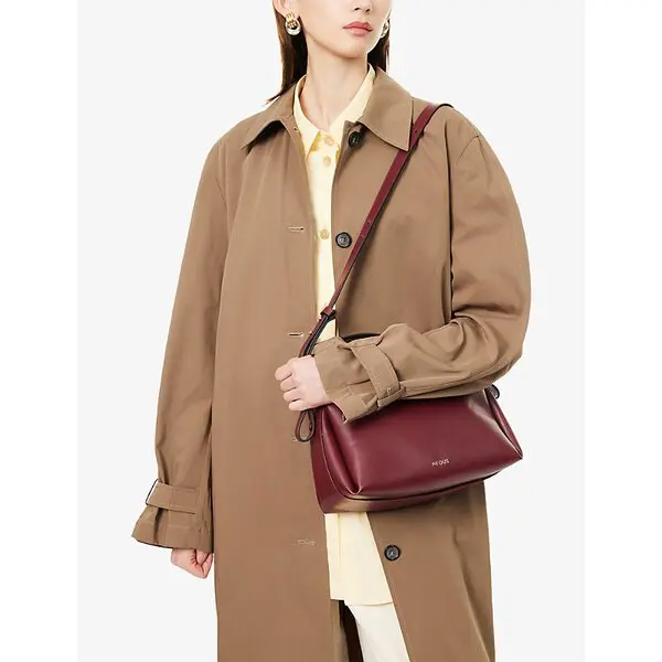 Neous Scorpius Leather Cross-Body Bag - Burgundy | Editorialist