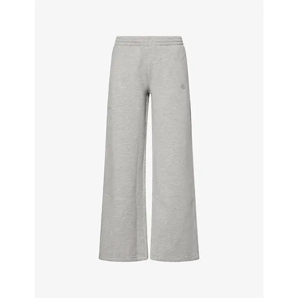ANINE BING Kacey Cotton-jersey Jogging Bottoms - Medium Heather Grey