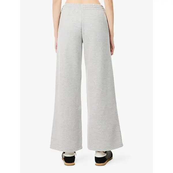 ANINE BING Kacey Cotton-jersey Jogging Bottoms - Medium Heather Grey