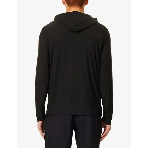 Vuori Strato Tech Regular-fit Stretch-woven Hoodie - Black