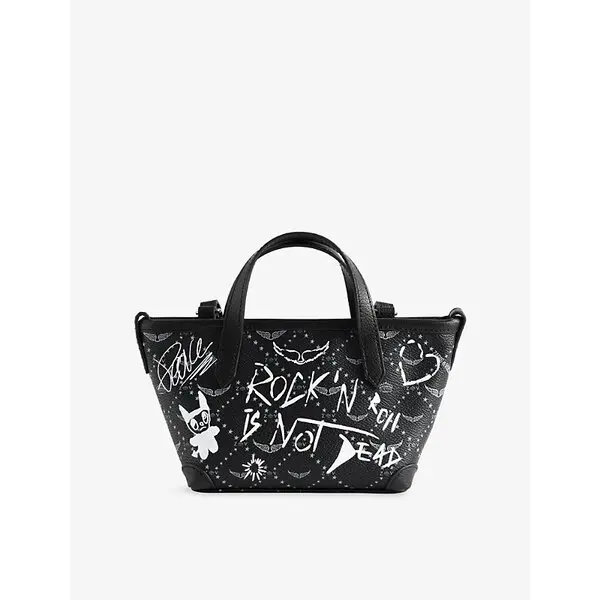Zadig&Voltaire Monogram Nano Coated-canvas Tote Bag - Black