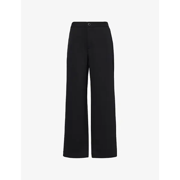 Vince Straight-leg Stretch-cotton Trousers - Black
