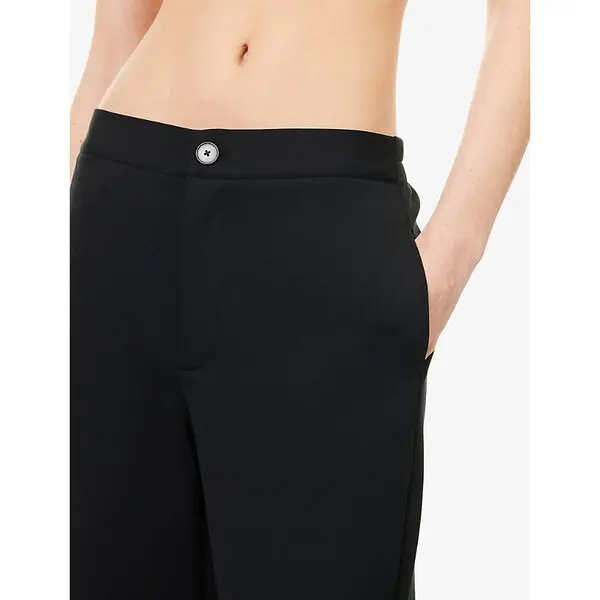 Vince Straight-leg Stretch-cotton Trousers - Black