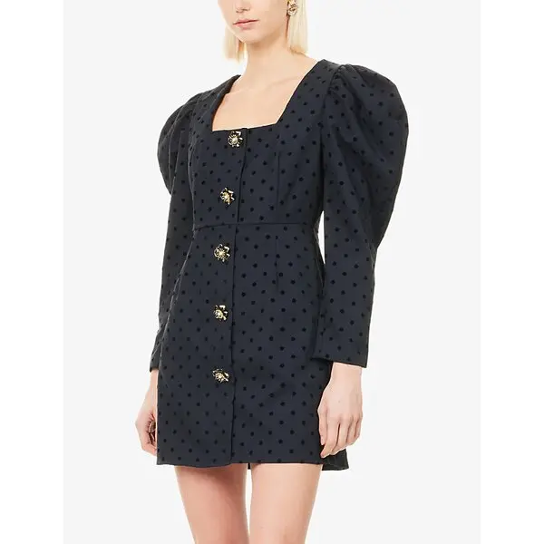 SISTER JANE Glow Spot Woven Mini Dress
