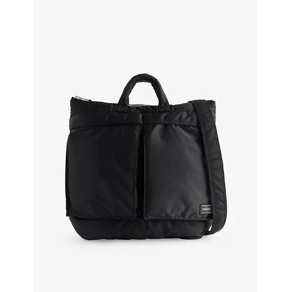 PORTER-YOSHIDA & CO Tanker Helmet Woven Top Handle Bag - Black