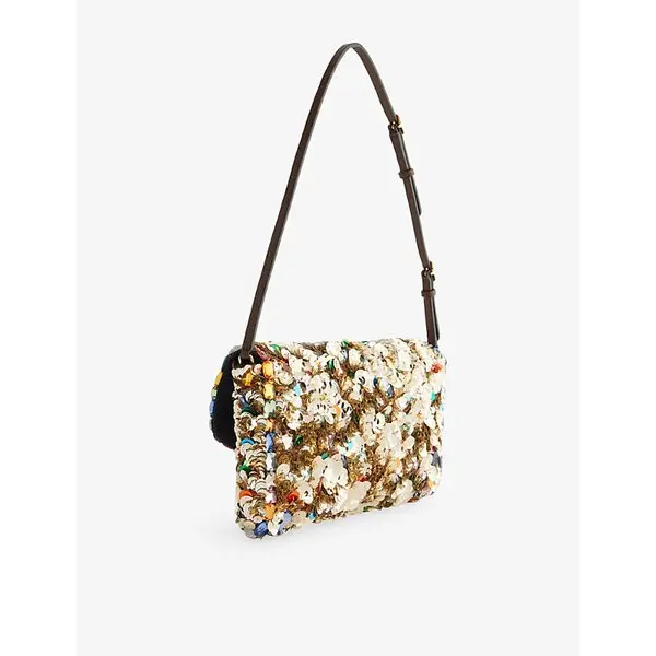 Valentino Garavani Sequin-embellished Shoulder Bag
