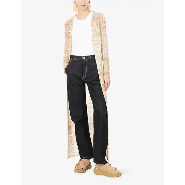 Missoni Sequinned Lamé Metallic-knit Maxi Cardigan - Light Gold