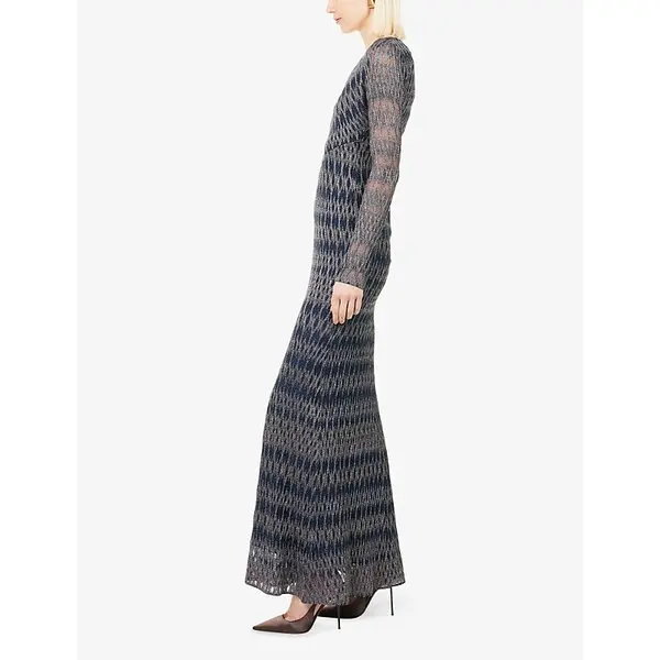 knee length dresses for ladies Iris Chevron Maxi