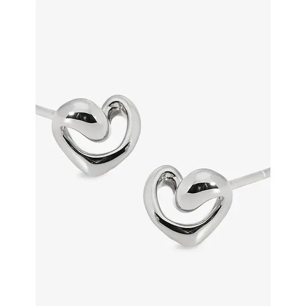 Monica Vinader Infinity Heart Sterling Stud Earrings