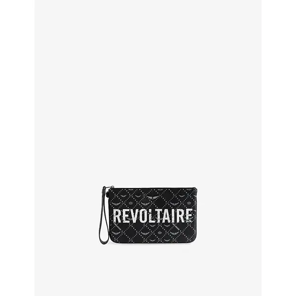 Zadig&Voltaire Revoltaire Z Monogram Faux-leather Pouch - Black