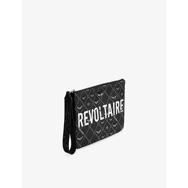 Zadig&Voltaire Revoltaire Z Monogram Faux-leather Pouch - Black