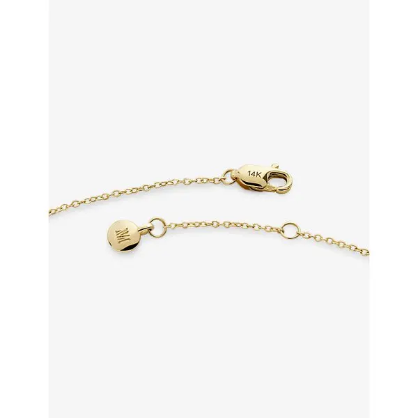 Monica Vinader Mini Initial 'y' Stamp 14ct Solid- Chain Bracelet - Gold