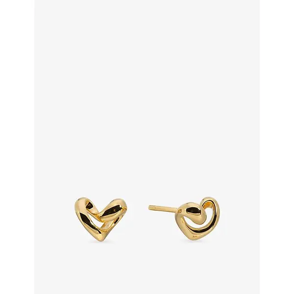 Monica Vinader Infinity Heart Small Stud Earrings - Gold