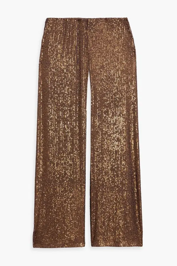 Norma Kamali Sequined Wide-leg Pants
